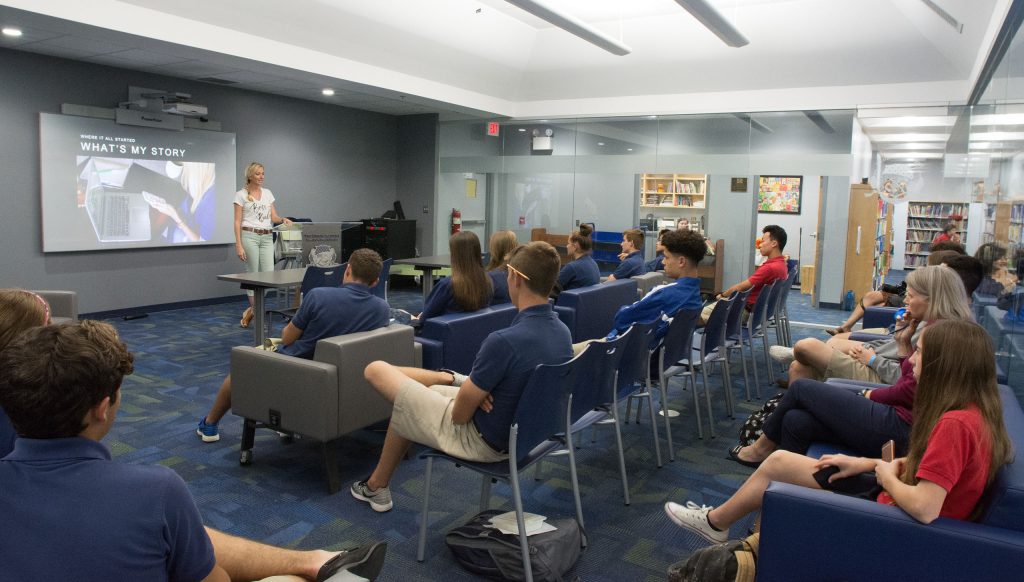 A Collaborative Classroom at the King’s Academy library